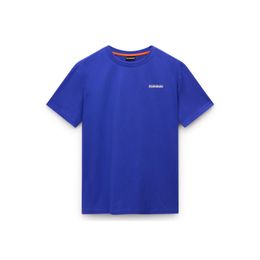 T-Shirt Napapijri "T-Shirt S-SMALL BOX 1er Pack", Herren, Gr. XL, blau, Obermaterial: 100% Baumwolle CO., Shirts T-Shirt