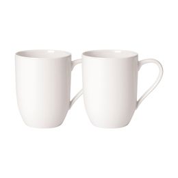 Villeroy & Boch Becher VILLEROY & BOCH "Kaffeebecher For Me 290 ml 2er Set wei&szlig;", wei&szlig;, Porzellan, Trinkgef&auml;&szlig;e, Becher