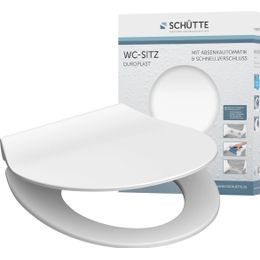 Sch&uuml;tte WC-Sitz SCH&Uuml;TTE "SLIM", wei&szlig;, B:380cm L:456cm, Duroplast, WC-Sitze, WC-Sitz, Duroplast, Absenkautomatik, Schnellverschluss, besonders flache Form