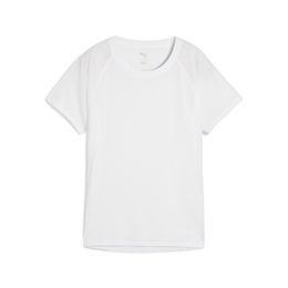 Laufshirt Puma "W RUN VELOCITY TEE (TRI-BLEND)", Damen, Gr. M, wei&szlig; (Puma wei&szlig;), Jersey, Obermaterial: 50% Polyester, 25% Baumwolle, 25% Viskose, regular fit normal, Rundhals, Shirts Laufshirt, ergonomische Schnittf&uuml;hrung, regul&auml;re Passform, mit Flatlock-N&auml;hten