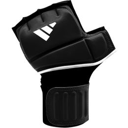 Punch-Handschuhe adidas Performance "Speed Gel Glove" Gr. L, schwarz (schwarz, wei&szlig;), Boxhandschuhe, Damen, L, Obermaterial: 100% Kunstleder, Punch-Handschuhe