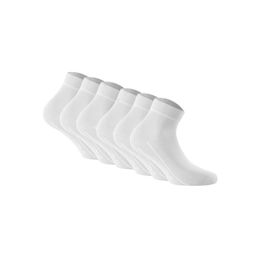 Sneakersocken Rohner Socks "Socken Sneaker Plus 3er Pack 6er Pack", Damen, Gr. 39-42, wei&szlig;, Obermaterial: 75% Baumwolle CO. 23% Polyamid PA. 2% Elasthan EL., Socken Sneakersocken