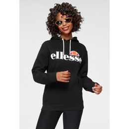 Kapuzensweatshirt Ellesse "TORICES OVER HEAD HOODY", Damen, Gr. 34, schwarz, Obermaterial: 80% Baumwolle, 20% Polyester, Basic h&uuml;ftbedeckend, B&uuml;ndchen, Sweatshirts Kapuzensweatshirt