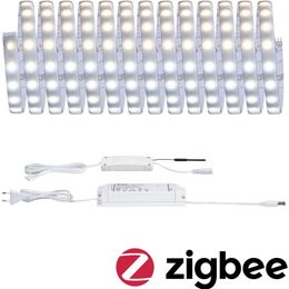Paulmann LED-Streifen "MaxLED 500 Basisset Smart Home Zigbee", silber (silberfarben), Dioden 300 Stk. Flammen 1 Stk., Gesamtl&auml;nge 5m, Lichterketten, 5m, Tunable White, beschichtet, LED-Streifen