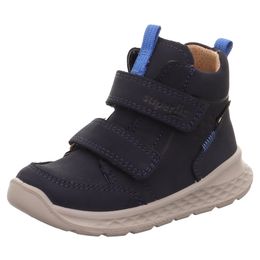 Winterboots Superfit "BREEZE WMS: mittel", M&auml;dchen, Gr. 22, blau (dunkelblau), Nubukleder, unifarben, Schuhe Winterboots, Babyschuh, Klettschuh mit GORE-Tex, Gr&ouml;&szlig;enschablone zum Download