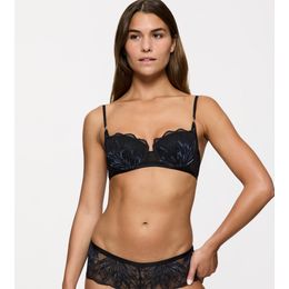 Halbschalen-BH Triumph "Crazy Stupid Love", Damen, Gr. 90, Cup D, schwarz, Mesh, Obermaterial: 49% Polyester, 39% Polyamid, 9% Elasthan, 3% Viskose, BHs Halbschalen-BH, Komfort-B&uuml;gel, italienische Spitze, Wow-Effekt