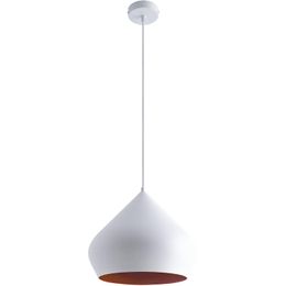 Paco Home Pendelleuchte "Alex", wei&szlig;, 1, &Oslash; 38cm H: 31cm, Leuchten, K&uuml;chenlampe H&auml;ngelampe Esszimmer Esstischlampe Industrial &Oslash; 38cm, Pendelleuchte