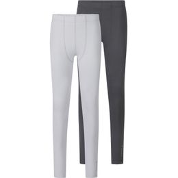 Lange Unterhose Babista "2er Pack Thermow&auml;sche Unterhosen TIZIBELTO", Herren, Gr. L-XL, grau, Obermaterial: 48% Modal CMD. 47% Baumwolle CO. 5% Elasthan EL., Unterhosen Lange Unterhose