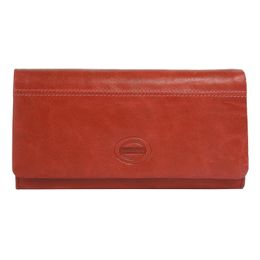 Geldb&ouml;rse Bruno Banani, Damen, rot (coral), Leder, leicht gl&auml;nzend, unifarben, Kleinlederwaren Geldb&ouml;rse, echt Leder