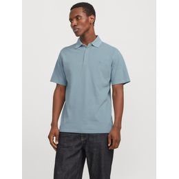 Jack & Jones Poloshirt JACK & JONES "JPRCCWILLIAM WASH SS POLO SN", Herren, Gr. S, grau (flint stone), Jersey, Obermaterial: 100% Baumwolle, unifarben, regular fit, Shirts Poloshirt
