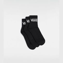 Socken Vans "CLASSIC HALF CREW 3er Pack", Damen, Gr. 34,5-38, schwarz, Obermaterial: 71% Baumwolle, 23% Polyester, 2% Elasthan, 2% Elastodien, 2% Nylon, Socken Socken, f&uuml;r sportive Aktivit&auml;ten, sportlicher Stil, weiches Material
