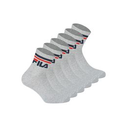 Kurzsocken Fila "Socken 6er Pack", Damen, Gr. 39-42, grau, Obermaterial: 80% Baumwolle CO. 18% Polyester PES. 2% Elasthan EL., Socken Kurzsocken