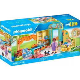 Konstruktions-Spielset Playmobil "Welpenhaus (71743), Playmobil My Life", bunt, Spielbausteine, Kinder, Kunststoff, Konstruktions-Spielset