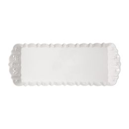 Villeroy & Boch Servierplatte VILLEROY & BOCH "K&ouml;nigskuchenplatte Toy's Delight Royal Classic 40 x 16 cm wei&szlig;", wei&szlig;, L:40cm, Porzellan, Servierplatten, Servierplatte