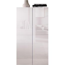 Aktenschrank OTTO HOME "Basic, Mehrzweckschrank mit 2 T&uuml;ren (innen 2 Einlegeb&ouml;den)", wei&szlig; (wei&szlig; hochglanz lack), B:63cm H:114cm T:35cm, FSC-zertifizierter Holzwerkstoff, Schr&auml;nke, Aktenschrank, B&uuml;roschrank in verschiedenen Farben, B 63 x H 114 cm