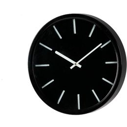 Wanduhr AMBIENTE HAUS "Wanduhr Black 35cm", schwarz, B:35cm H:35cm T:5cm, Wanduhren, Wanduhr