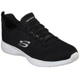 Slip-On Sneaker Skechers "DYNAMIGHT", Herren, Gr. 39, schwarz-wei&szlig; (schwarz, wei&szlig;), Textil, Schuhe Slip-On Sneaker, Slipper, Sneaker mit Memory Foam, Topseller