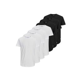 Jack & Jones T-Shirt JACK & JONES "T-Shirt JJENOA TEE CREW NECK 7PK 7er Pack", Damen, Gr. S, wei&szlig; (wei&szlig;, schwarz), Obermaterial: 100% Baumwolle CO., Shirts T-Shirt