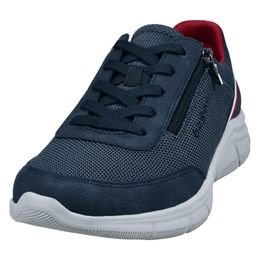Keilsneaker Bugatti, Herren, Gr. 42, blau, Lederimitat, Textil, Schuhe Keilsneaker, Freizeitschuh, Halbschuh, Schn&uuml;rschuh mit Au&szlig;enrei&szlig;verschluss