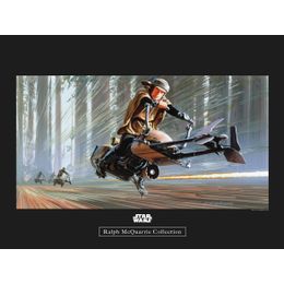Bild Komar "Star Wars Classic RMQ Endor Speeder", bunt (farbe bild(er): bunt), B:40cm H:30cm, Holz, Papier, Bilder, Bild, Wandbild zur Dekoration im Kinderzimmer - ohne Rahmen