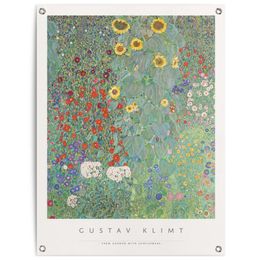 Poster Reinders "Gustav Klimt - Sonnenblumen", gr&uuml;n (farbe bild(er): gr&uuml;n), B:60cm H:80cm T:0,1cm, Leinwand, Bilder, Poster, Outdoor f&uuml;r Garten oder Balkon