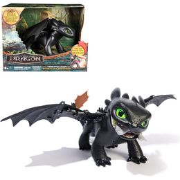 Spielfigur Spin Master "Dragons Movie - Interaktive Drachenfigur Ohnezahn", bunt, Spielfiguren, KinderB:33cm H:25cm T:20cm, Kunststoff, Spielfigur, mit Licht und Sound, B:33cm H:25cm T:20cm