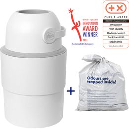 Windeleimer Chicco "Odour Off", Baby, Gr. B/H/T: 47cm, wei&szlig; (wei&szlig;, natur), Kunststoff, M&uuml;lleimer Windeleimer, inkl. 1 Pack M&uuml;llbeutel Odouzr off; teilweise aus recyceltem Material
