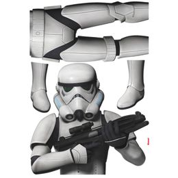 Wandtattoo Komar "Star Wars Stormtrooper - Gr&ouml;&szlig;e 100 x 70 cm", schwarz-wei&szlig; (wei&szlig;, schwarz), B:100cm H:160cm, Folie, Wandtattoos, Wandtattoo, selbstklebend, Wandsticker, Kinderzimmer