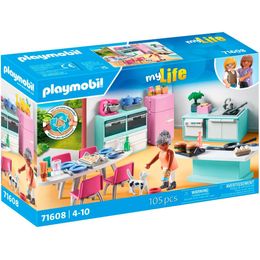Konstruktions-Spielset Playmobil "K&uuml;che mit Essplatz (71608), myLife", bunt, Spielbausteine, Kinder, Kunststoff, Konstruktions-Spielset, Made in Europe