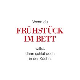 Wanddekoobjekt queence "FR&Uuml;HST&Uuml;CK IM BETT", rot, B:30cm H:45cm T:0,1cm, Stahl, Wanddekoobjekte, Wanddekoobjekt, Stahlschild, Blechschild, Spruch, Witzig, Wanddeko, retro, 20x30cm