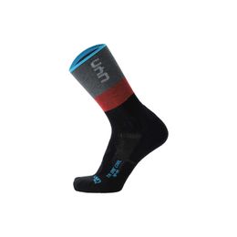 Kurzsocken uyn "Socken 1er Pack", Damen, Gr. 39-40, bunt (schwarz, rot, grau), Obermaterial: 50% Polyamid PA. 47% Lyocell CLY. 3% Elasthan EL., Socken Kurzsocken