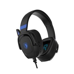 SADES Gaming-Headset "Zpower SA-732 Gaming Headset, schwarz/blau, USB, kabelgebunden", schwarz, B:22,8cm H:21,4cm T:9cm, Kopfh&ouml;rer, Stereo, Over Ear, PC, PST, XBox, Nintendo Switch, VR, Phone, Gaming-Headset