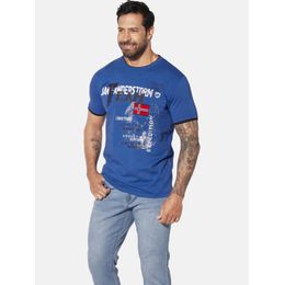 T-Shirt Jan Vanderstorm "T-Shirt S&Ouml;LVE", Herren, Gr. L, blau (royal blau), Obermaterial: 100% Baumwolle CO., Shirts T-Shirt