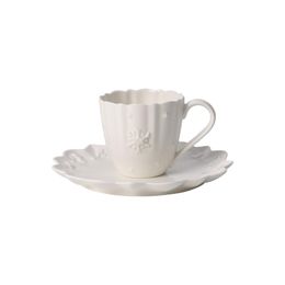 Villeroy & Boch Tasse VILLEROY & BOCH "Tasse mit Untertasse Toy's Delight Royal Classic 180 ml wei&szlig;", wei&szlig;, 1 tlg., Porzellan, Trinkgef&auml;&szlig;e, Tasse