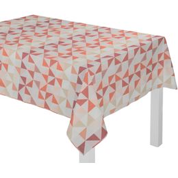 Tischdecke WIRTH "BERLARE" Gr. 3, orange (terrakotta), B:130cm L:160cm, Baumwolle, Polyester, Tischdecken, Tischdecke