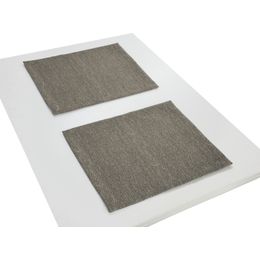 Platzset WIRTH "Torbole" Gr. 1, braun (dunkelbraun), B:40cm L:35cm, Obermaterial: 90% Polyester, 10% Baumwolle, Platzsets, Platzset
