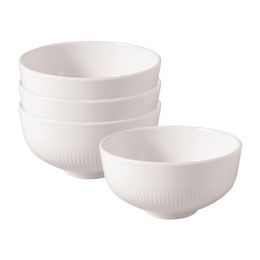 Villeroy & Boch Schale VILLEROY & BOCH "Sch&uuml;sseln Afina &oslash; 13 cm 4er Set wei&szlig;", wei&szlig;, L:13cm, Sch&uuml;sseln, Schale