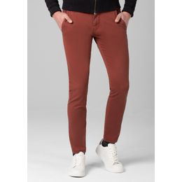 Chinos Timezone "Slim JannoTZ", Herren, Gr. 33/34, L&auml;nge 34, rot, 98% Baumwolle 2% Elastan, normal, Hosen Chinos