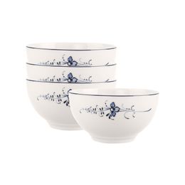 Villeroy & Boch Schale VILLEROY & BOCH "Bols Vieux Luxembourg 750 ml 4er Set wei&szlig;-blau", bunt (wei&szlig;, blau), Sch&uuml;sseln, Schale
