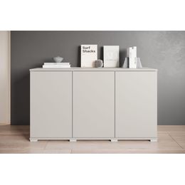 Sideboard OTTO HOME "Kenia, moderne grifflose Kommode mit 3 T&uuml;ren, Breite 120 cm", kaschmir, B:120cm H:69,7cm T:39,5cm, FSC-zertifizierter Holzwerkstoff, Sideboards, Sideboard, Push-to-Open-Fronten, h&ouml;henverstellbaren Einlegeb&ouml;den
