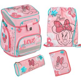 Schulranzen Scooli "EasyFit, Minnie Mouse", Jungen, Gr. B/H/T: 33cm x 36,5cm x 29cm, pink (minnie mouse), Polyester, Rucks&auml;cke Schulranzen