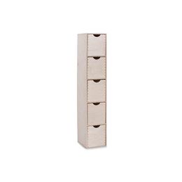 Schubladenbox zeller PRESENT, beige (natur), B:16cm H:86cm L:21cm, Massivholz, Schubladenboxen, Schubladenbox, Breite 21 cm