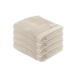 Handtuch Tom Tailor "Handtuch Color Bath Towel 4er Pack" Gr. M, beige (sand), B:50cm, Obermaterial: 100% Baumwolle CO., Handt&uuml;cher, Handtuch