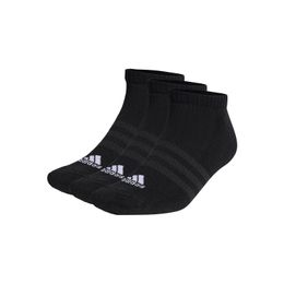 Sneakersocken adidas originals "Socken Cushioned Low-Cut 3er Pack", Damen, Gr. 43-45, schwarz, Obermaterial: 62% Baumwolle CO. 36% Polyester PES. 1% Elasthan EL. 1% Nylon NY., Socken Sneakersocken