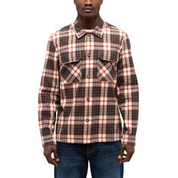 Langarmhemd Mustang "Style Dayton", Herren, Gr. 3XL, N-Gr, orange (middle check orange), Web, Obermaterial: 100% Baumwolle, kariert, regular fit, Hemden Langarmhemd, kariert