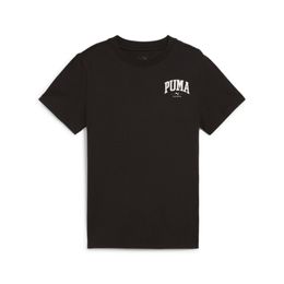 T-Shirt Puma "SQUAD SMALL GRAPHIC TEE B", Jungen, Gr. 140, schwarz (Puma schwarz), Jersey, Obermaterial: 100% Baumwolle, bedruckt, regular fit normal, Rundhals, Shirts T-Shirt, Regular Fit, Kurzarmdesign, Rundhalsausschnitt, f&uuml;r Jugendliche