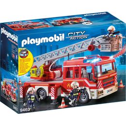 Konstruktions-Spielset Playmobil "Feuerwehr-Leiterfahrzeug (9463), My Action Heroes", bunt, Spielbausteine, Kinder, Kunststoff, Konstruktions-Spielset, Made in Germany