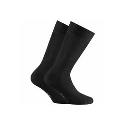 Kurzsocken Rohner Socks "Socken Bamboo 2er pack 2er Pack", Damen, Gr. 47-50, schwarz, Obermaterial: 80% Viskose CV. 18% Polyamid PA. 2% Elasthan EL., Socken Kurzsocken