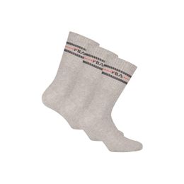 Kurzsocken Fila "Socken 3er Pack", Damen, Gr. 35-38, grau, Obermaterial: 80% Baumwolle CO. 18% Polyester PES. 2% Elasthan EL., Socken Kurzsocken