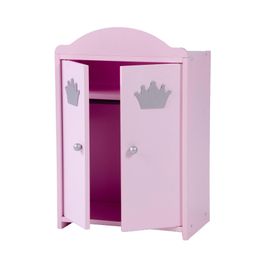 Puppenkleiderschrank Roba "Prinzessin Sophie", rosa, Puppenm&ouml;bel, KinderB:21cm H:51,5cm T:34,5cm, MDF, Massivholz, Puppenkleiderschrank, 2-t&uuml;rig, B:21cm H:51,5cm T:34,5cm